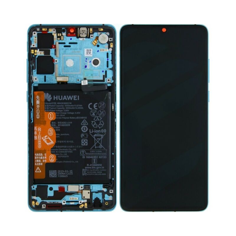 LCD DISPLAY HUAWEI P30 ELE-L09 ELE-L29 BLU ORIGINALE CON FRAME