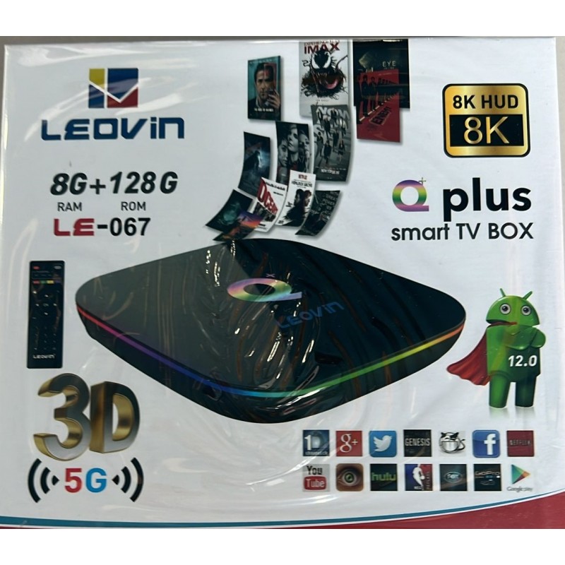 SMART TV BOX 8 RAM +128GB ANDROID 12 WIFI LAN