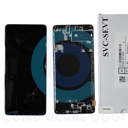 LCD DISPLAY SAMSUNG A71 SM-A715 SERVICE PACK FRAME GH82-22152A BLACK