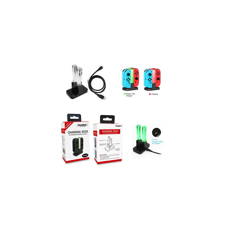 BASE DI RICARICA 4 JOY-CON 2 CONTROLLER NINTENDO SWITCH BOBE